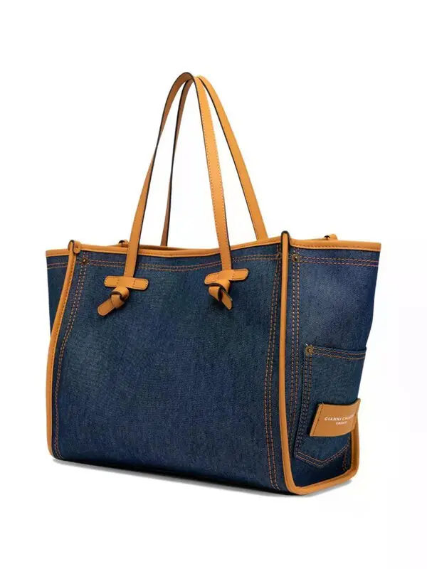 GIANNI CHIARINI Medium Marcella Tote Bag With Contrast Stitching