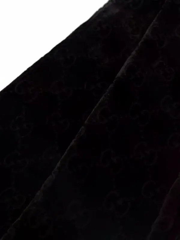Gucci Monogram-pattern Fringed-edge Scarf