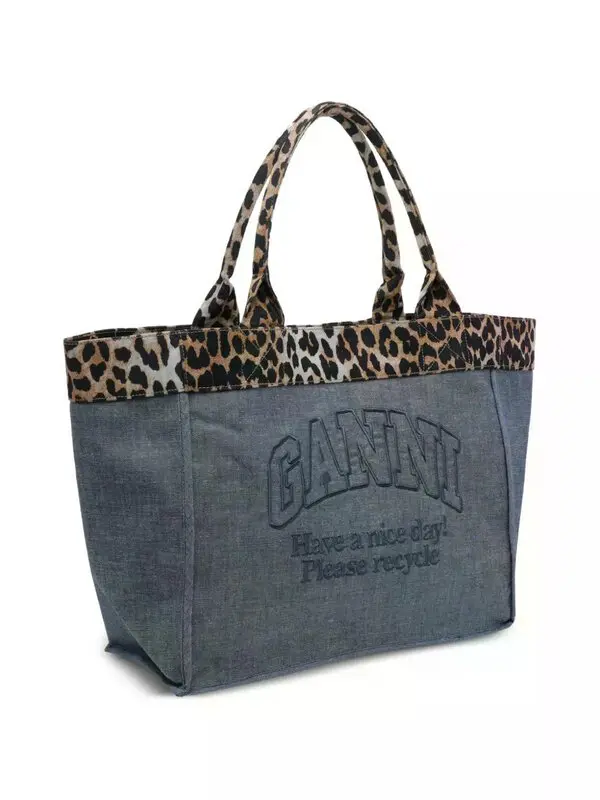 GANNI Logo Tote Bag