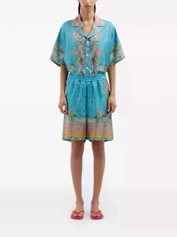 PIERRE-LOUIS MASCIA Botanical Print Shorts