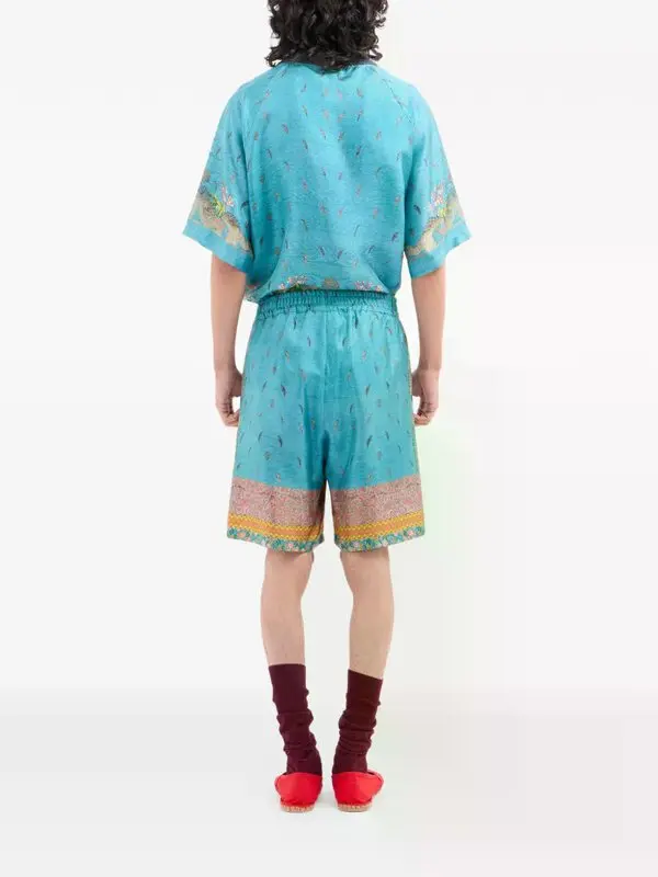 PIERRE-LOUIS MASCIA Botanical Print Shorts
