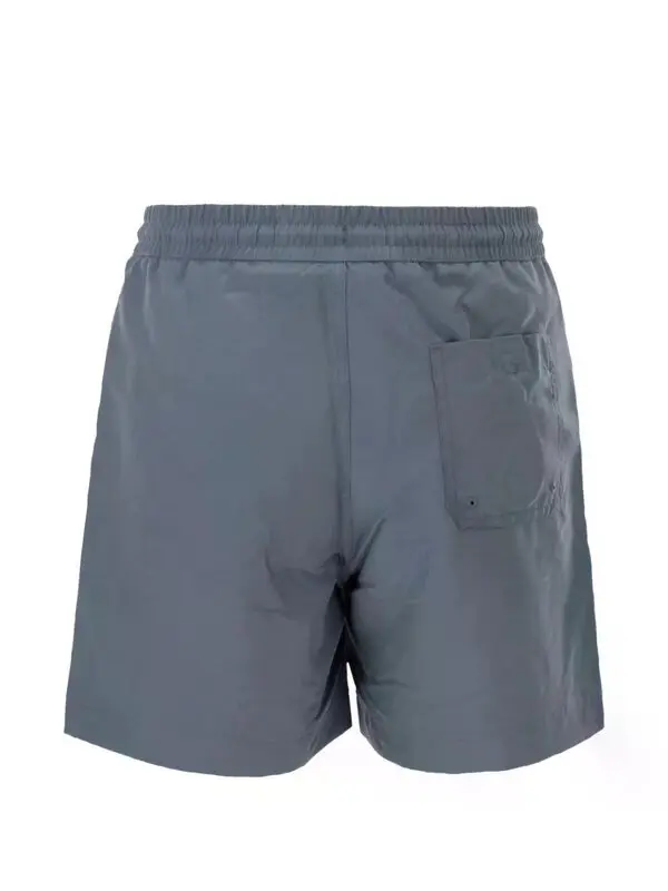 Carhartt Work In Progress Embroidered Logo Swim Shorts - Grey