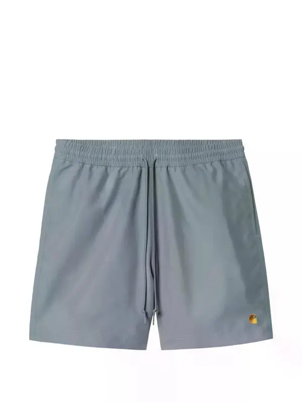 Carhartt Work In Progress Embroidered Logo Swim Shorts - Grey