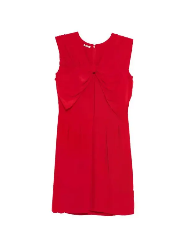 Miu Miu Bow Detailing Dress - Red