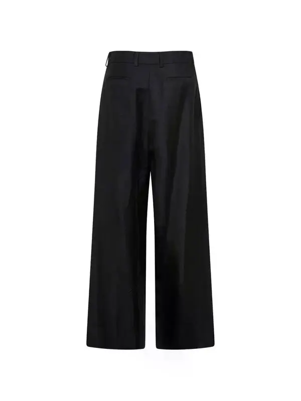 PT TORINO Pleated Wool Trousers - Black