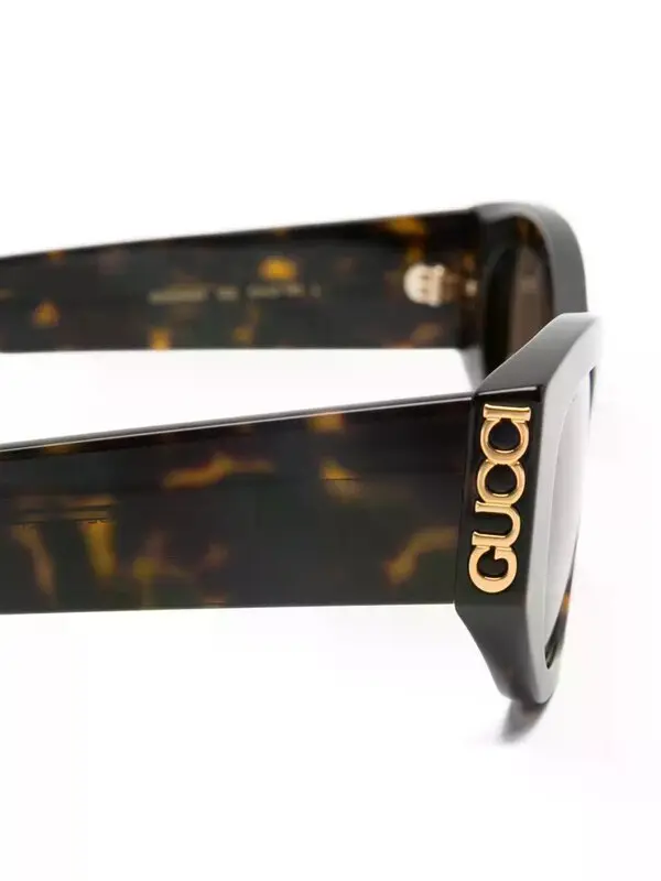Gucci Tortoiseshell Oval-frame Sunglasses
