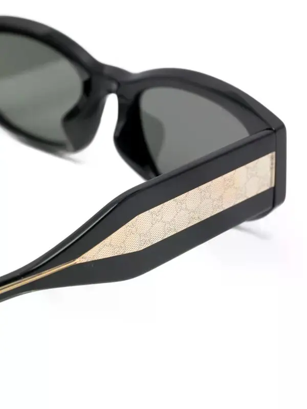 Gucci Rectangle Frame Sunglasses With Logo Detail