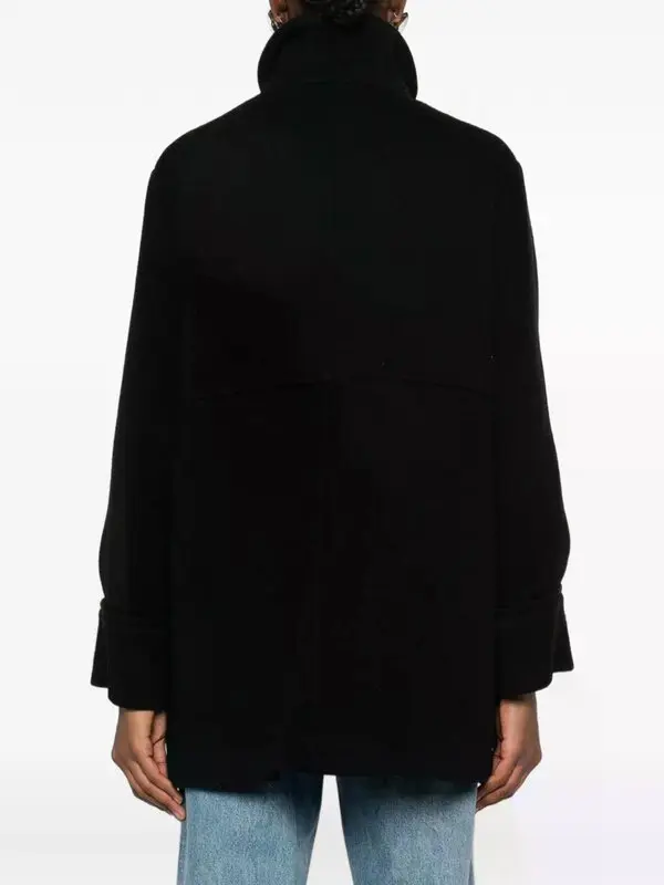 CIRCUS HOTEL Pocket Overcoat - Black