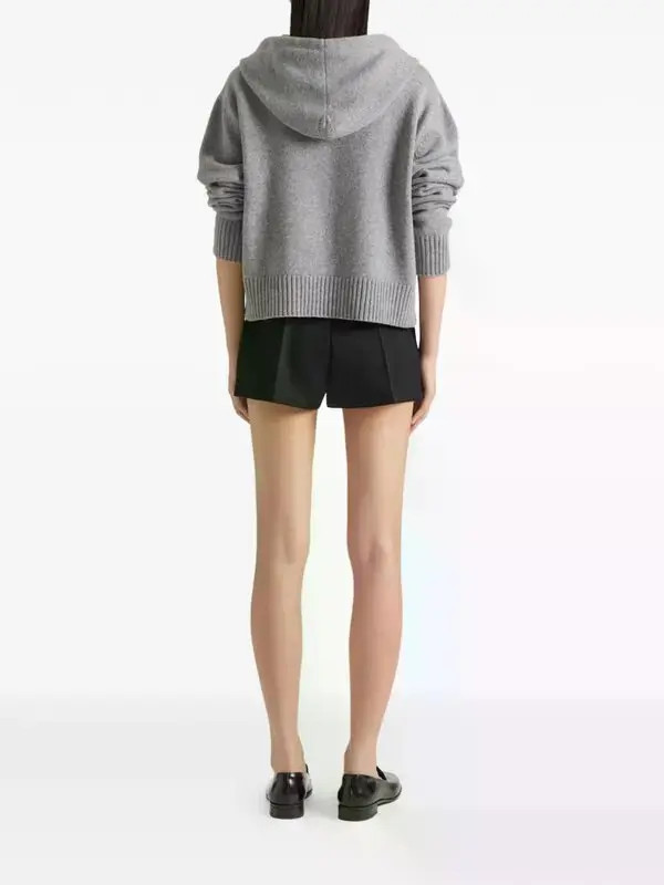 Givenchy Zip-up Hooded Knitwear - Grey