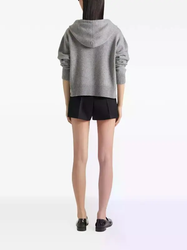 Givenchy Zip-up Hooded Knitwear - Grey