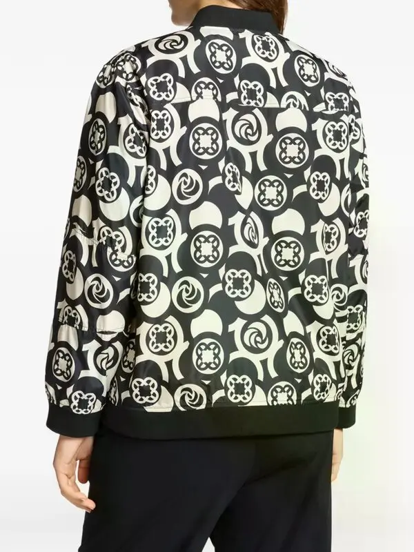 ELENA MIRÒ Monogram Pattern Reversible Bomber Jacket