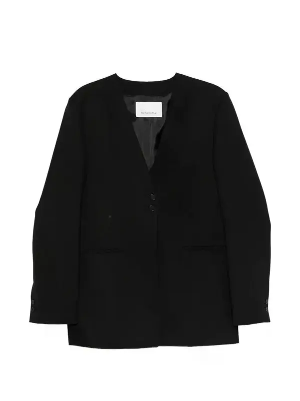 THE FRANKIE SHOP Collarless Blazer - Black