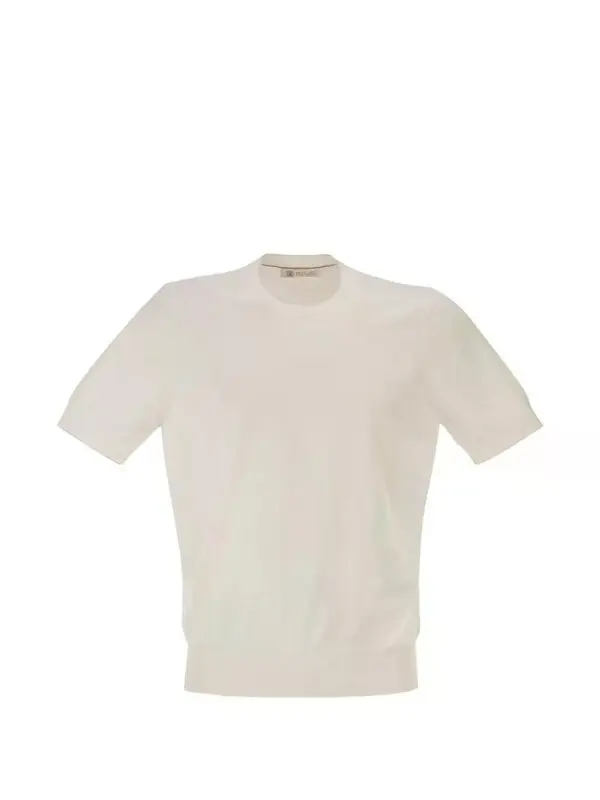 Brunello Cucinelli Ribbed Short-sleeve T-shirt - White