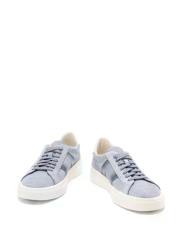 Santoni Panelled Lace-up Sneakers - Blue