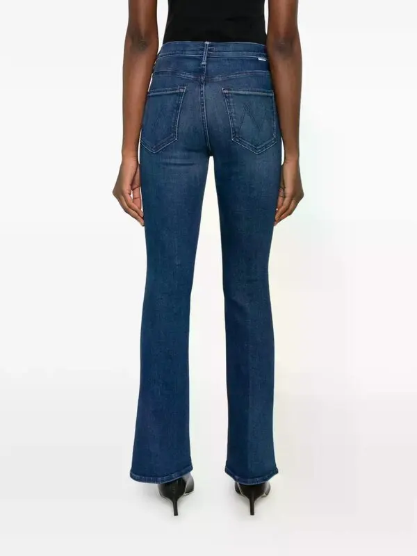 MOTHER Flared Jeans With Tonal Stitching - Blue