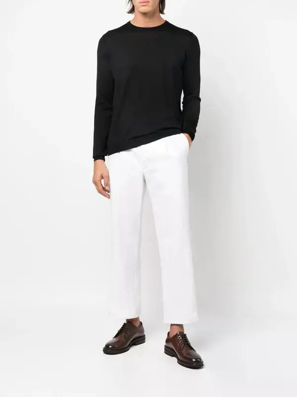 Giorgio Armani Crew Neck Long Sleeve Sweatshirt - Black