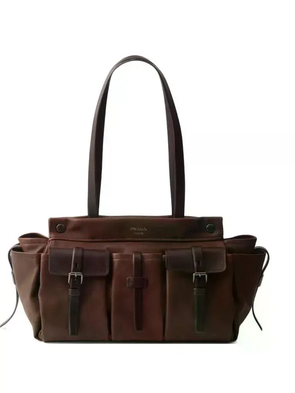 Prada Route Large Leather Tote Bag