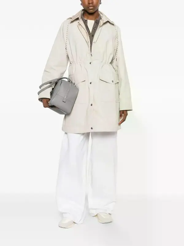 Moncler Begonia Parka Coat - Neutrals