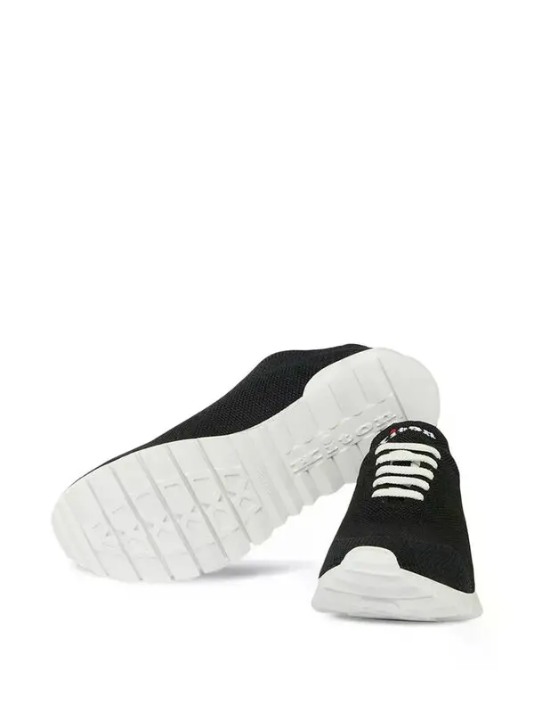 Kiton Logo-detail Knit Sneakers - Black