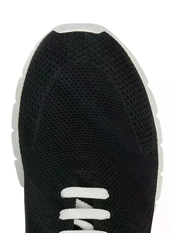 Kiton Logo-detail Knit Sneakers - Black