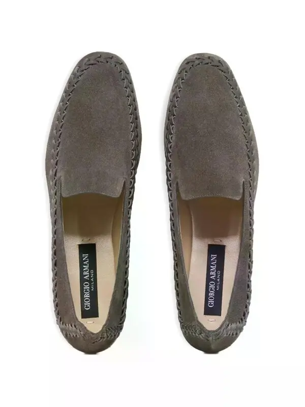 Giorgio Armani Slip-on Braided Loafers