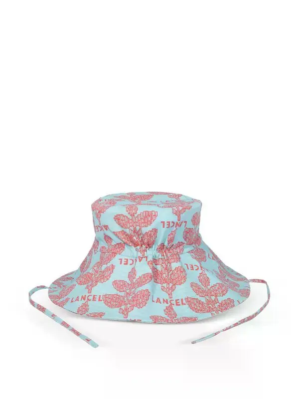LANCEL Bucket Hat With Floral Print - Blue