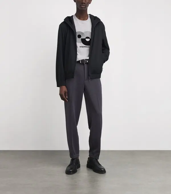 Emporio Armani Technical Jersey Hooded Jacket