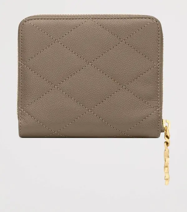 Saint Laurent Matelassé Zip-up Wallet