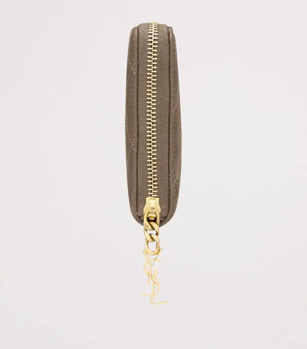 Saint Laurent Matelassé Zip-up Wallet