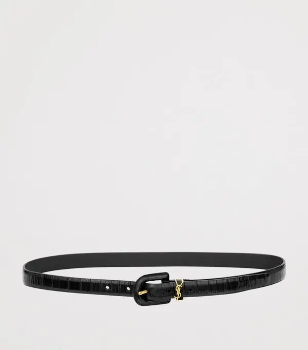 Saint Laurent Calfskin Cassandre Belt