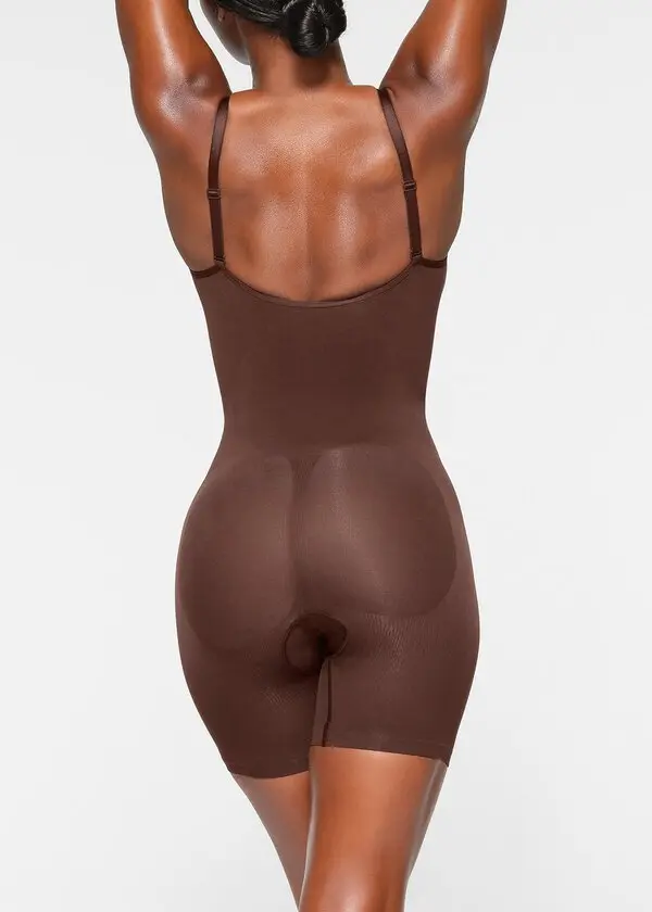 SKIMS Seamless Sculpt Mid-thigh Bodysuit - Brown