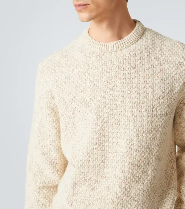 Loro Piana Ash Wool, Cashmere, Linen, And Silk Sweater