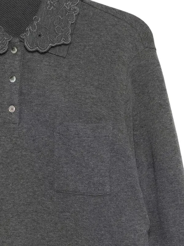JNBY Lace Collar Polo Shirt