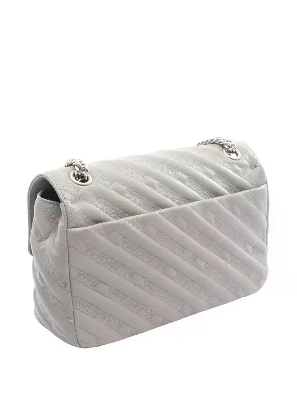 Balenciaga Leather Bb Round Charm Shoulder Bag