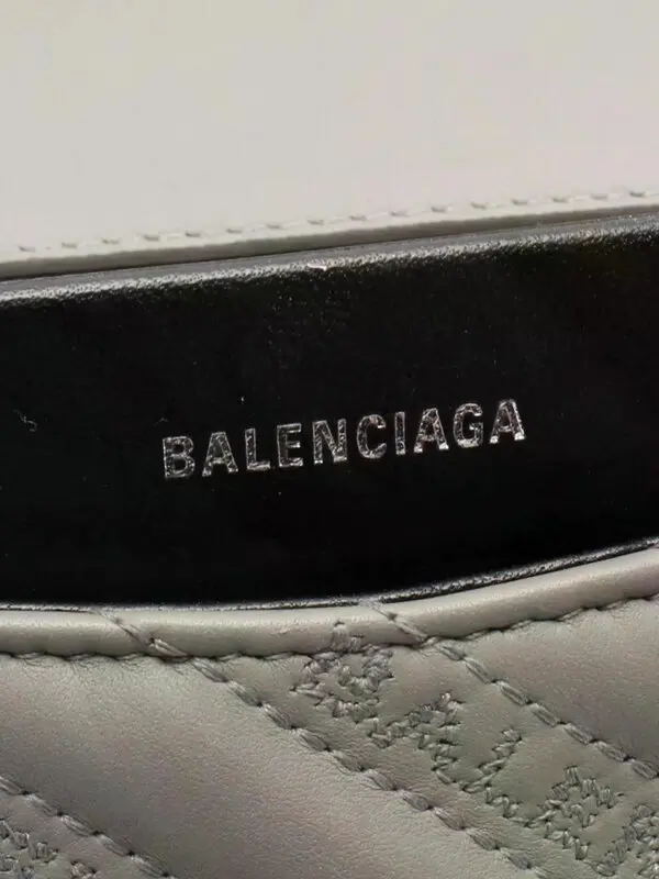 Balenciaga Leather Bb Round Charm Shoulder Bag