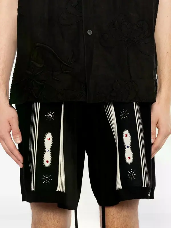 Amiri Stud Detail Drawstring Shorts