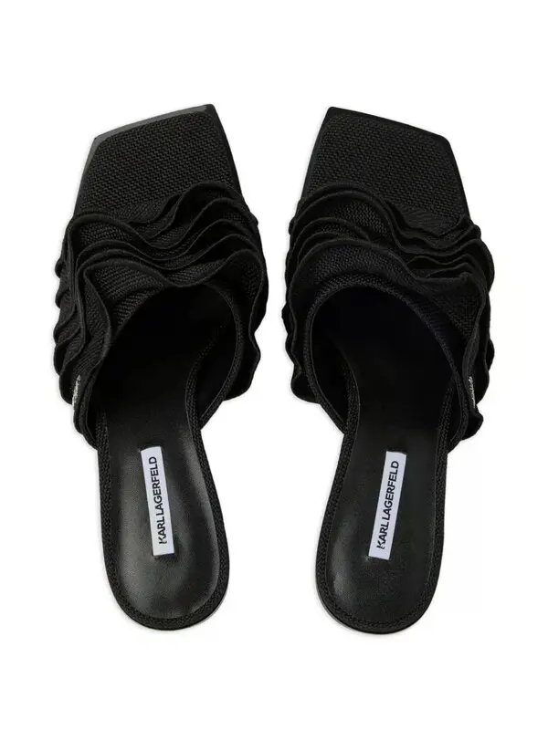 Karl Lagerfeld Karmel Hessian Sandals With Ruched Detailing