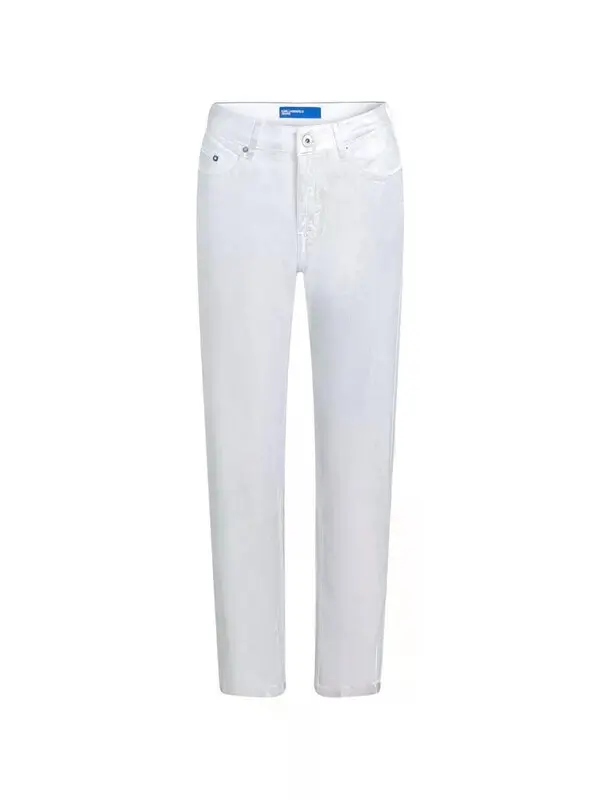 Karl Lagerfeld Tone Coated Five-pocket Jeans - Silver