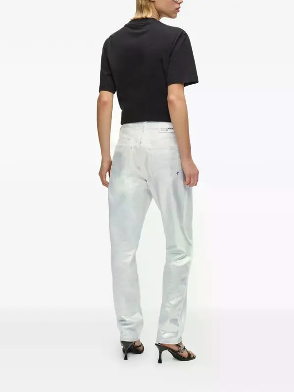 Karl Lagerfeld Tone Coated Five-pocket Jeans