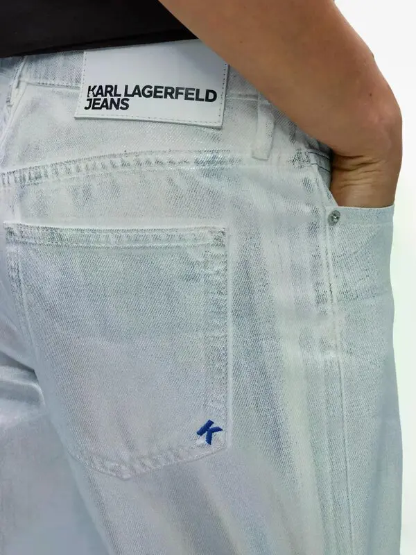 Karl Lagerfeld Tone Coated Five-pocket Jeans