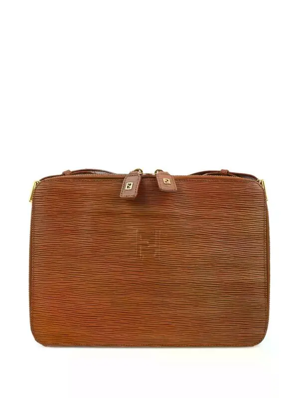 Fendi 1990-2000s Leather Shoulder Bag - Brown