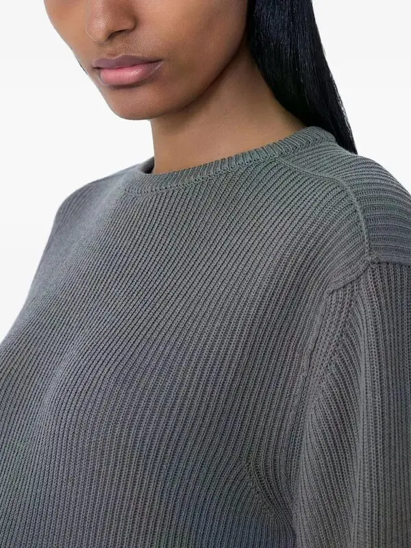 Rick Owens Ribbed Crewneck Knit Sweater