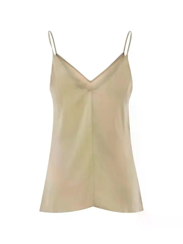 Brunello Cucinelli Stretch V-neck Silk Top