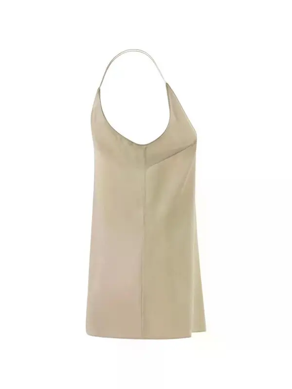 Brunello Cucinelli Stretch V-neck Silk Top