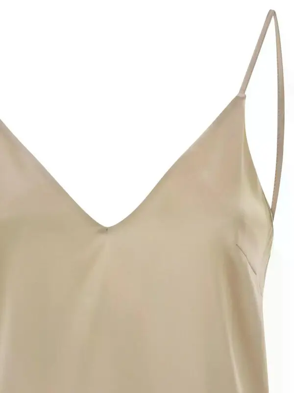 Brunello Cucinelli Stretch V-neck Silk Top