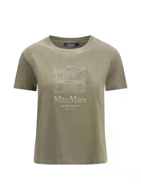 Max Mara Embroidered T-shirt - Green