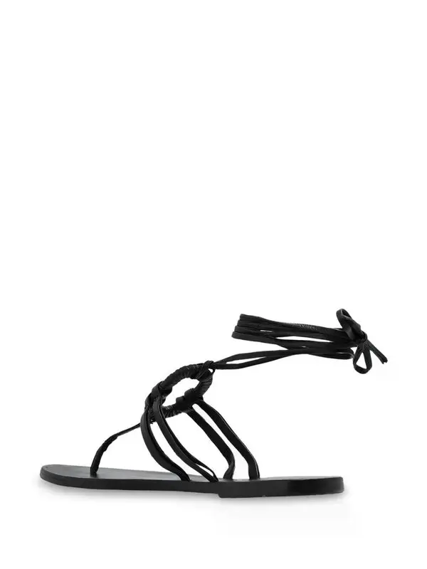 Manebí Leather Ring Detail Lace-up Sandals
