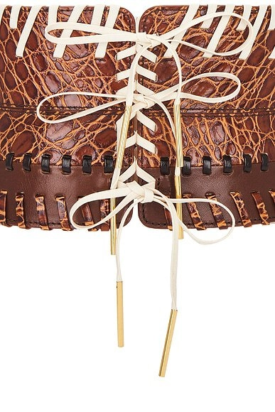 Dries Van Noten Wide Leather Corset Belt