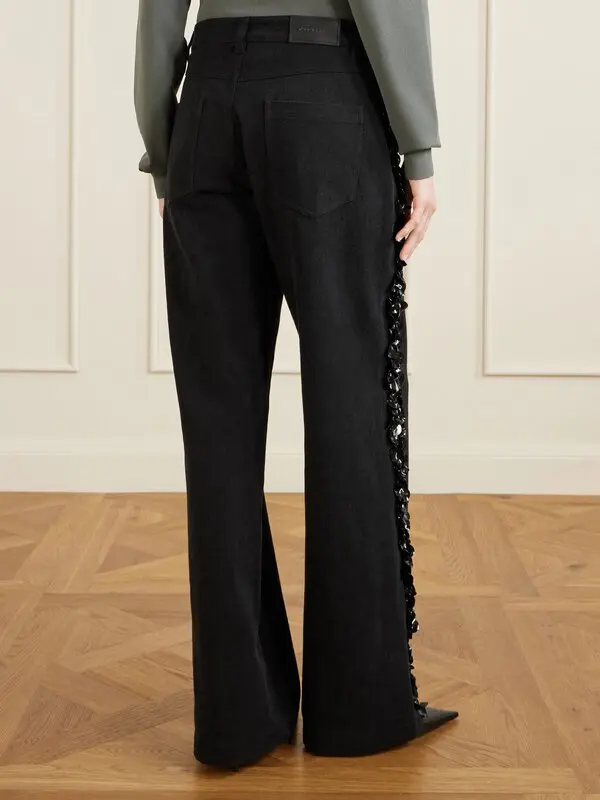 DIOTIMA Embellished Wide-leg Jeans