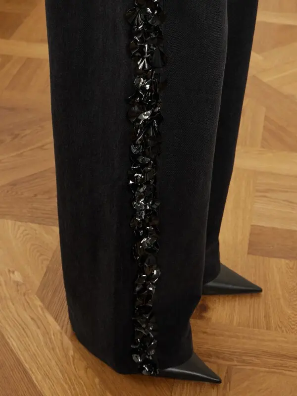 DIOTIMA Embellished Wide-leg Jeans